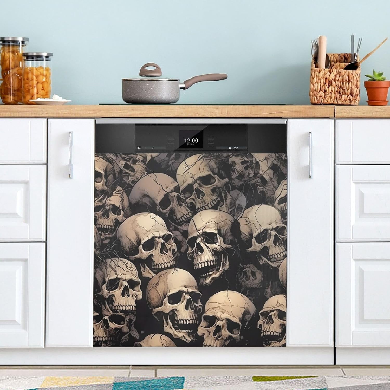 GZHJMY Vintage Pattern Dishwasher Magnet Cover Dishwasher Front Door ...