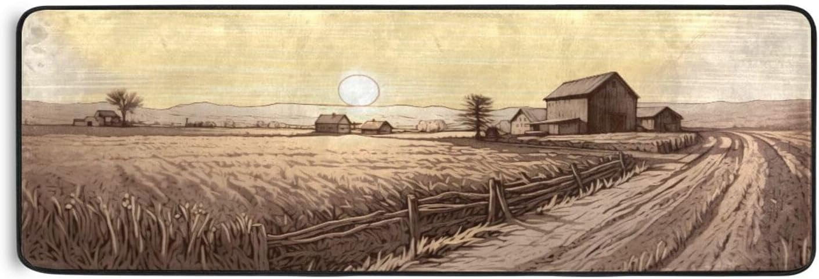 GZHJMY Vintage Style Country Area Rug - 2' x 6' Washable Runner Rugs ...