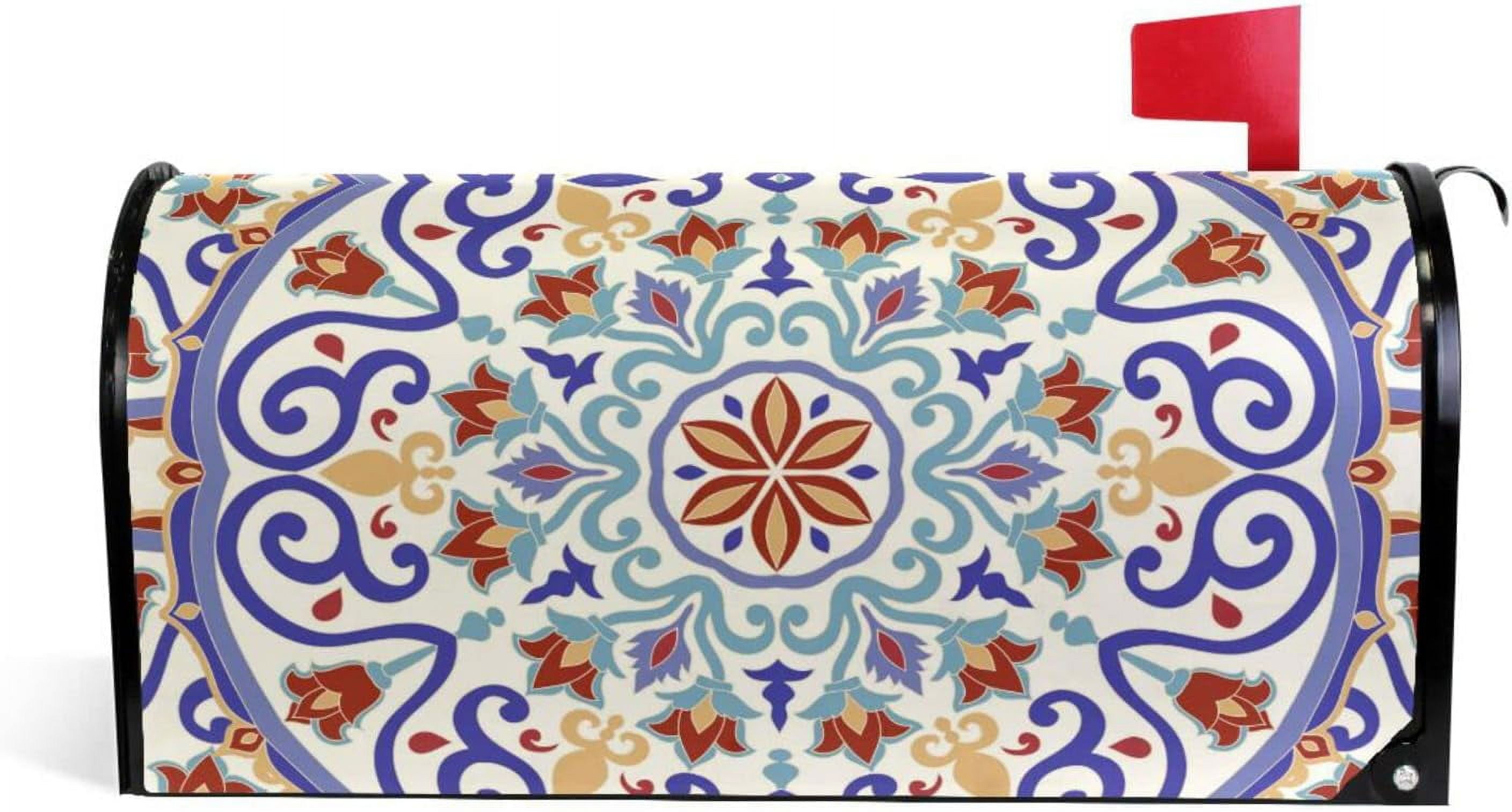 GZHJMY Vintage Turkish Colorful Mandala Magnetic Mailbox Cover Large ...