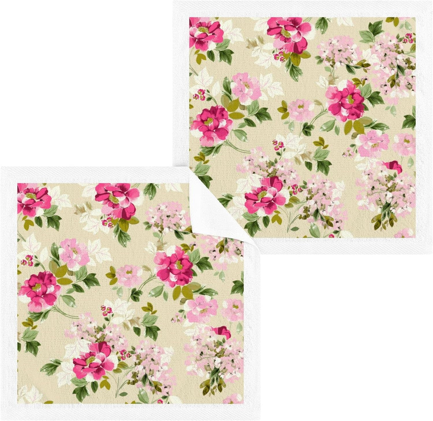 GZHJMY Violet Roses Wash Cloths 2 Pack - 12 x 12 Inch Super Super Soft Washcloths for Your Face ...