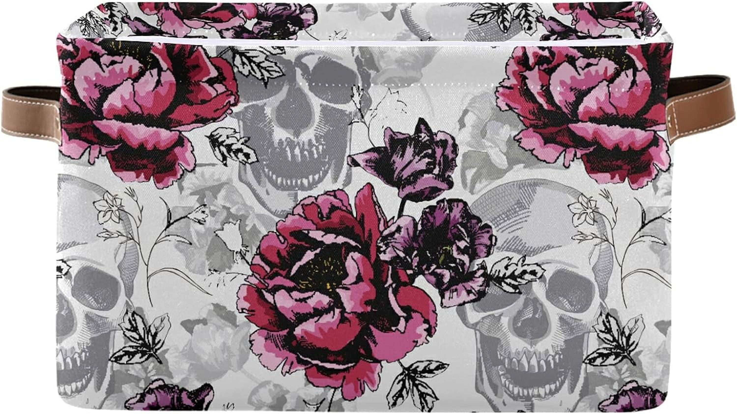 GZHJMY Violet Tulips Storage Bin Collapsible with Handle, 1PCS ...