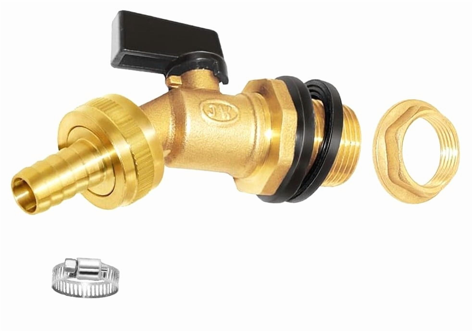 GZHJMY Water Container/ Barrel Spigot, 3/4" GHT to 1/2" Male Quarter ...