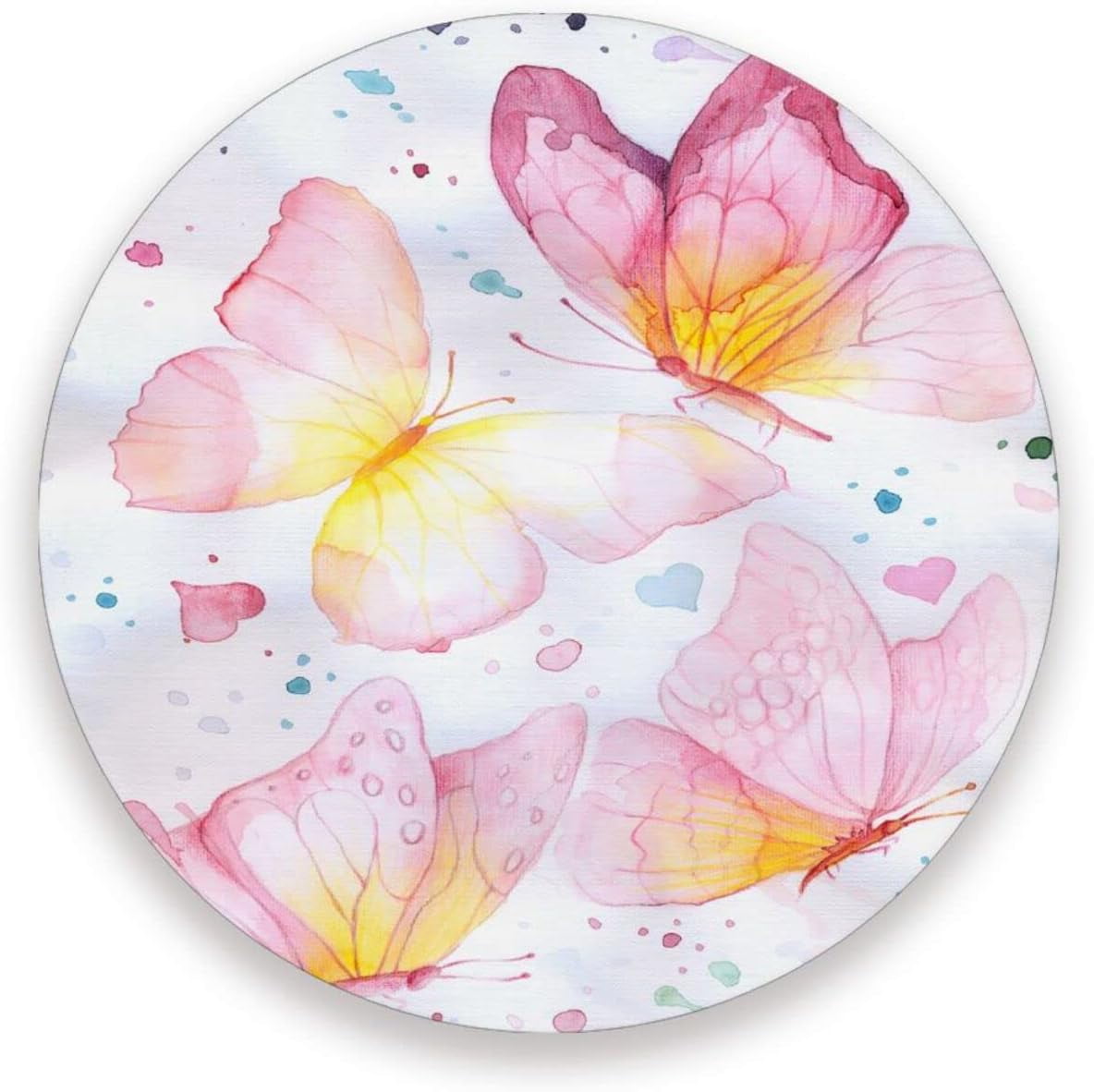 GZHJMY Watercolor Butterfly Coasters for Drinks Set of 4, Absorbent ...