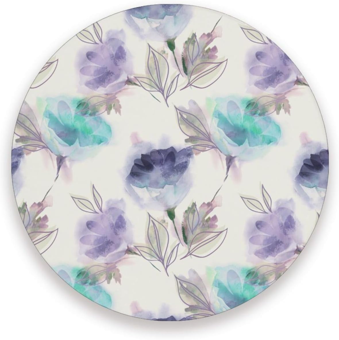 GZHJMY Watercolor Flowers Coasters for Drinks Set of 2, Absorbent ...