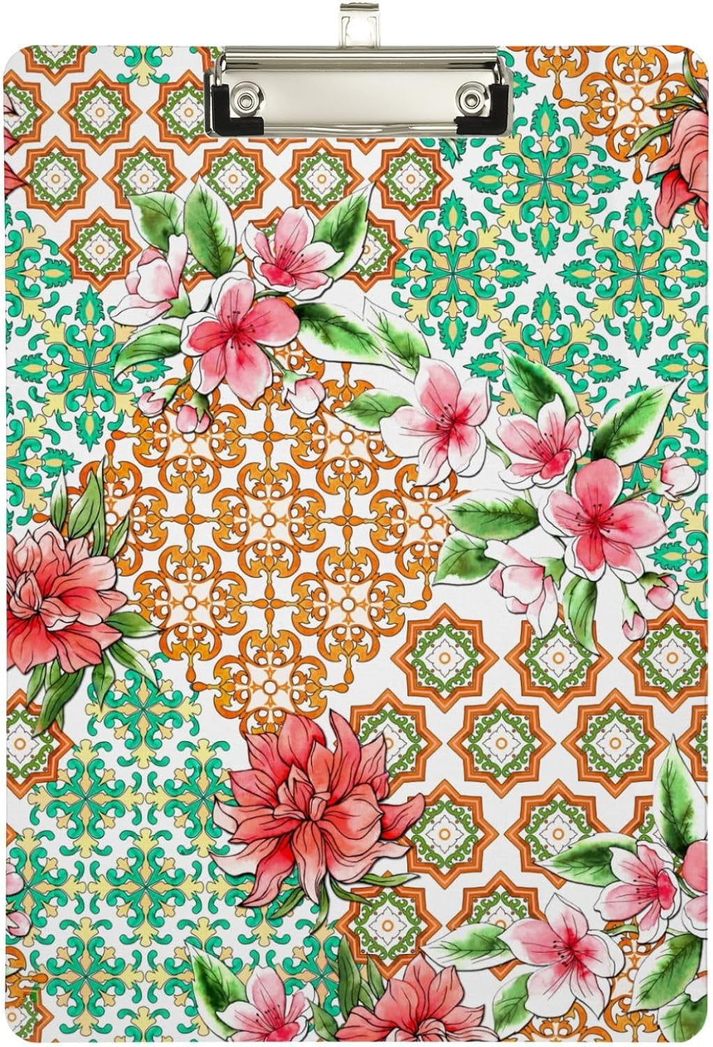 GZHJMY Watercolor Flowers Ethnic Clipboard Classrooms Office Clipboard ...