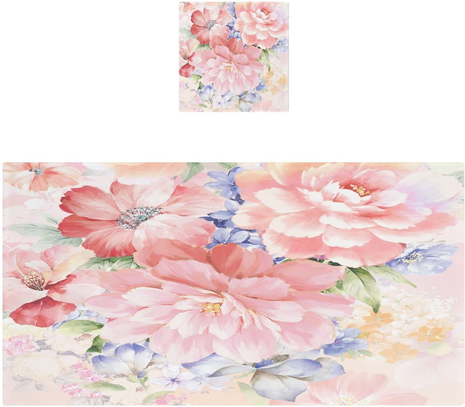 GZHJMY Watercolor Roses Peonies Bath Towels Set - 1 Bath Towel 1 ...