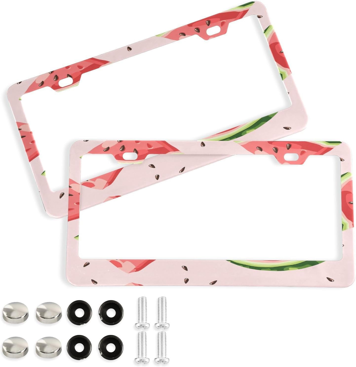 GZHJMY Watermelon License Plate Frames Set of 2, Universal Aluminum ...