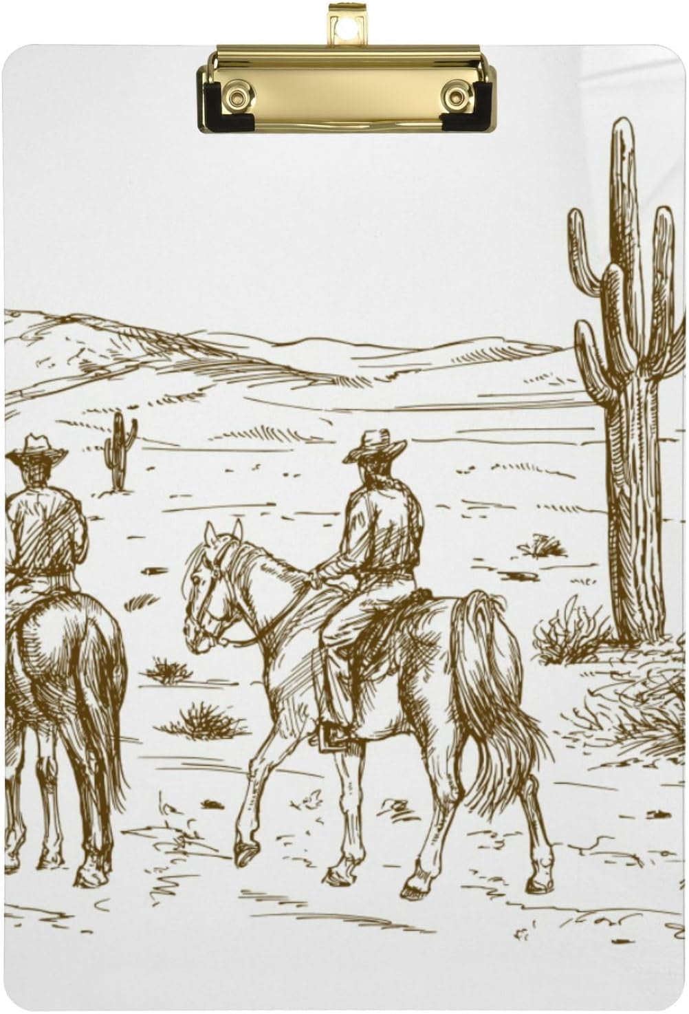 GZHJMY Western Cowboy Clipboards Acrylic A4 Letter Size Clipboards with ...