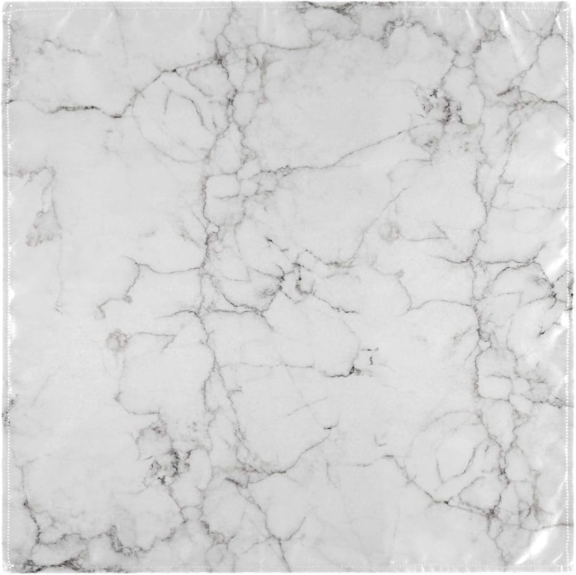 GZHJMY White Marble Pattern Artwork Cloth Napkins, Set of 1 20 x 20 ...