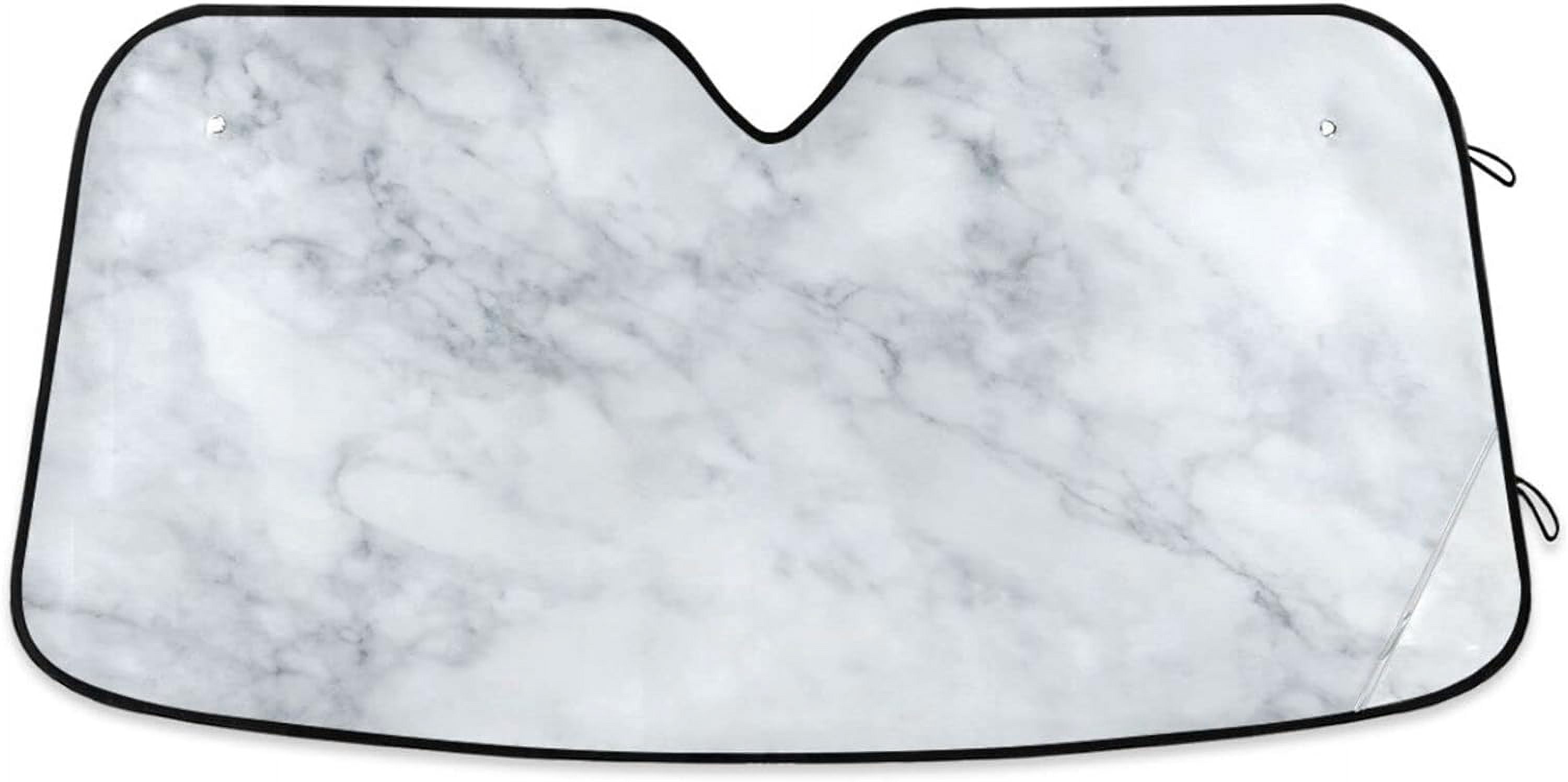 GZHJMY White Marble Texture Car Windshield Sunshade Front Auto Sun ...