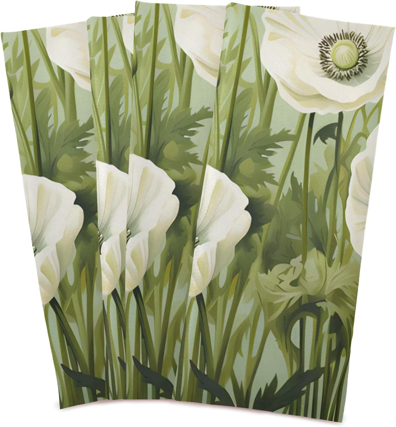 GZHJMY White Poppy Flower Kitchen Towel, Dish Towels Quick Drying Tea ...