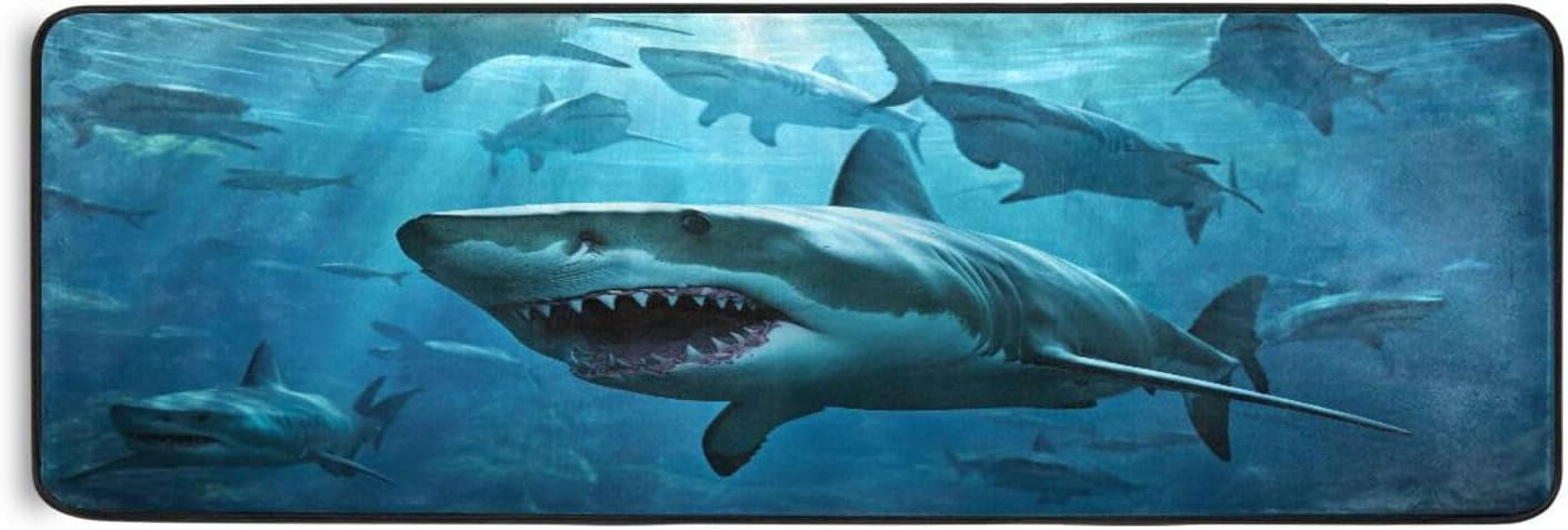 GZHJMY White Sharks Area Rug - 2' x 6' Washable Runner Rugs with Rubber ...