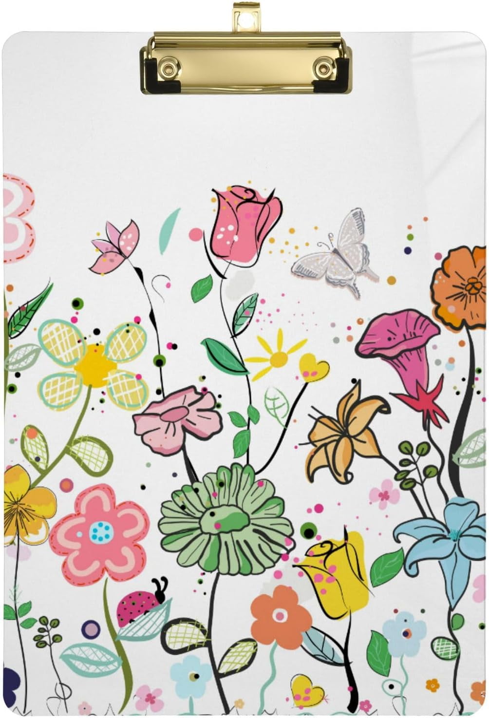 GZHJMY Wildflowers Clipboard A4 Standard Size Decorative Clipboard with ...
