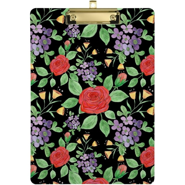 GZHJMY Wildflowers Clipboard A4 Standard Size Decorative Clipboard with ...