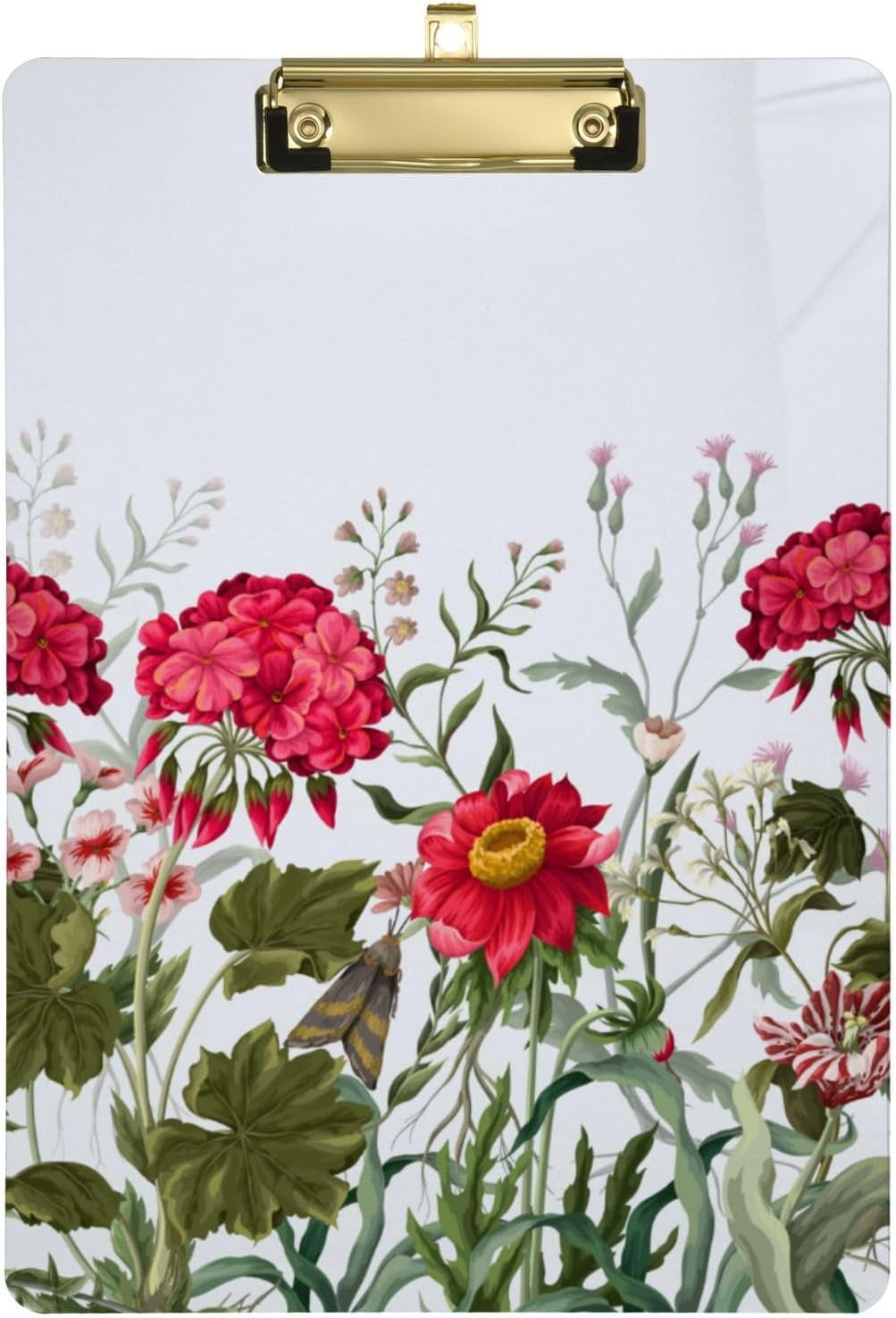 GZHJMY Wildflowers Clipboard A4 Standard Size Decorative Clipboard with ...