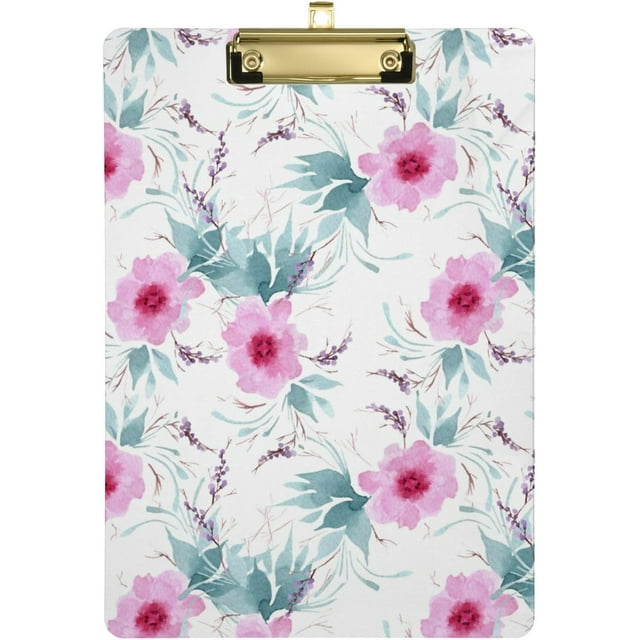 GZHJMY Wildflowers Clipboard A4 Standard Size Decorative Clipboard with ...