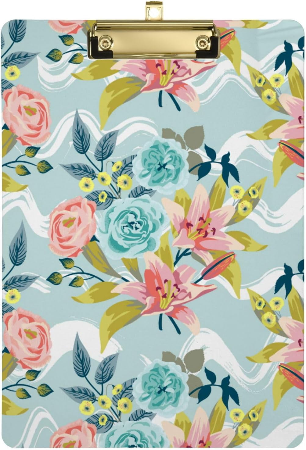 GZHJMY Wildflowers Clipboard A4 Standard Size Decorative Clipboard with ...