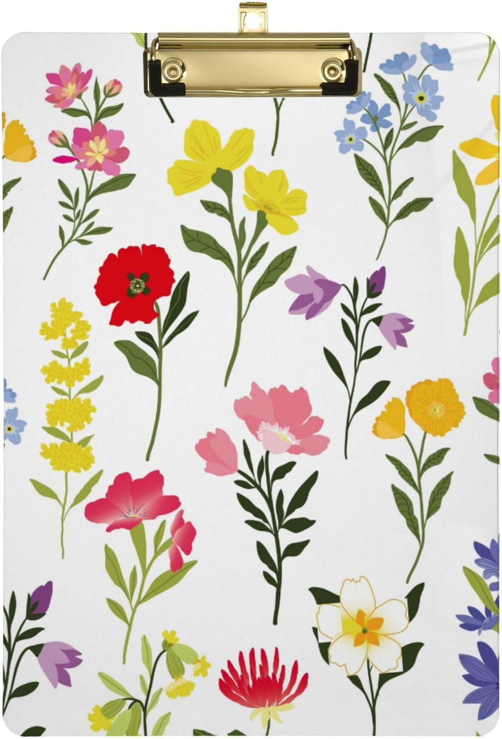 GZHJMY Wildflowers Clipboard A4 Standard Size Decorative Clipboard with ...
