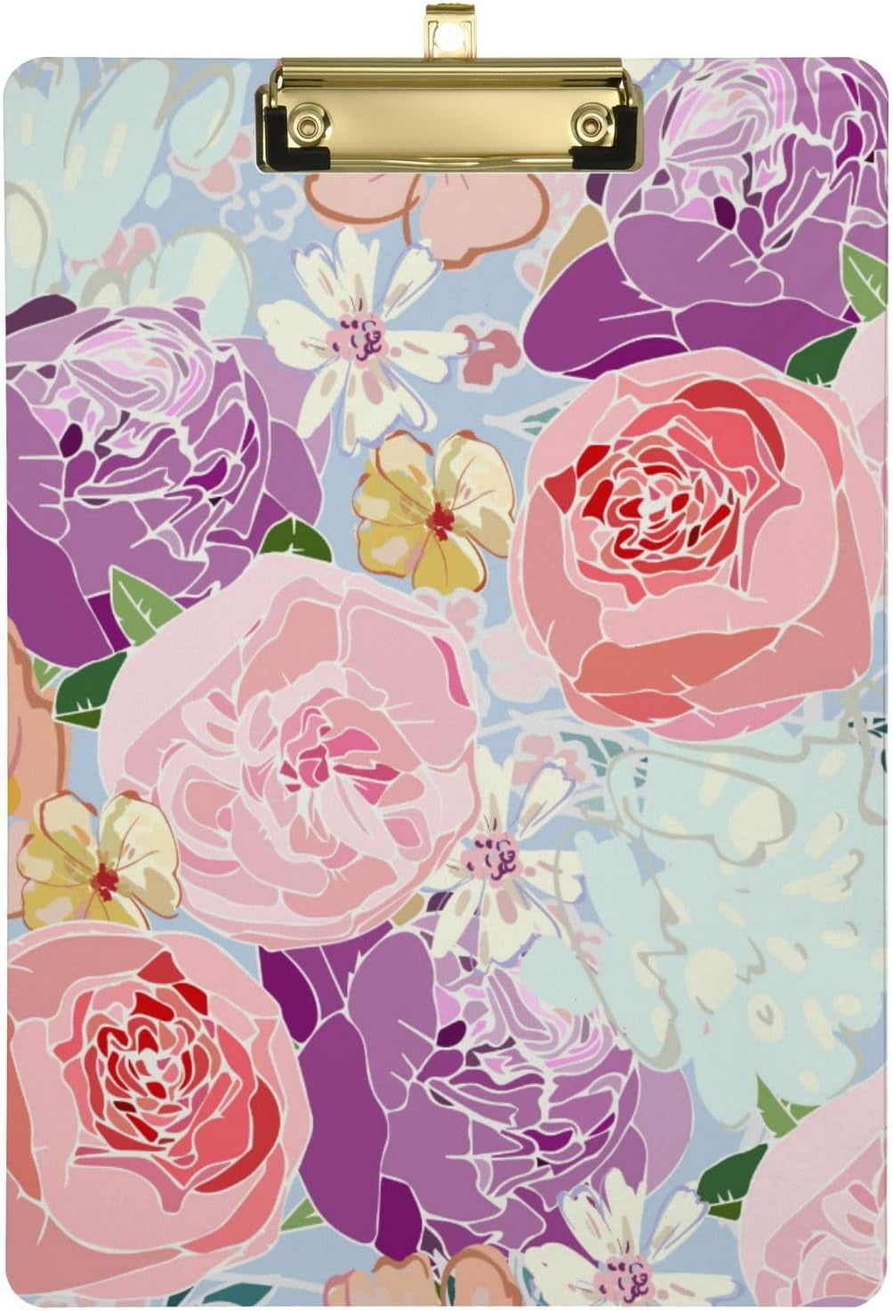 GZHJMY Wildflowers Clipboard A4 Standard Size Decorative Clipboard with ...