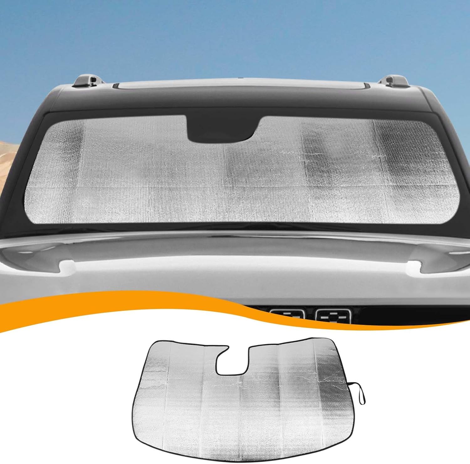 GZHJMY Windshield Sunshade Ultra Rective Car Sun Visor Bloc UV Rays ...