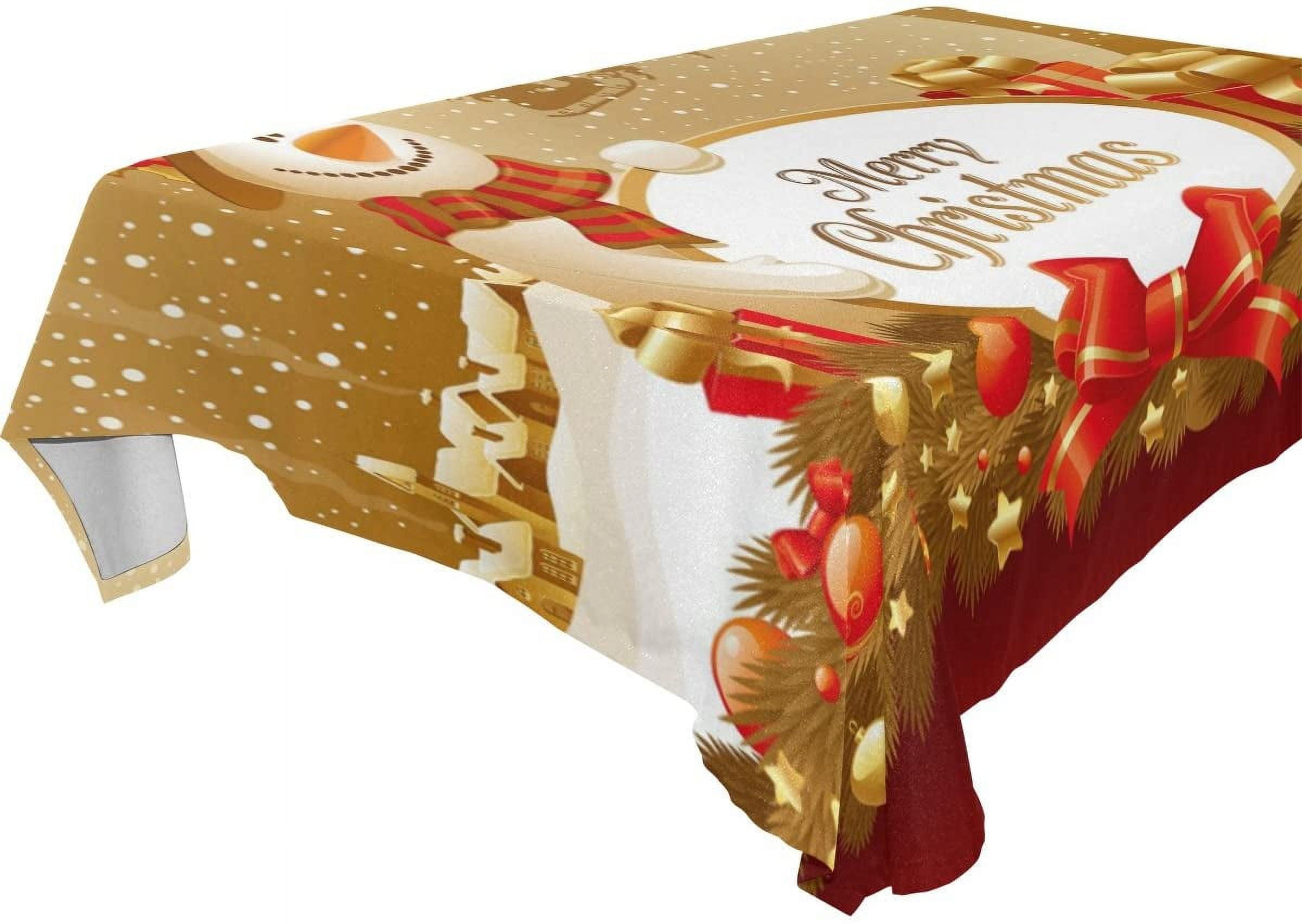 GZHJMY Winter Christmas Holiday Rectangle Tablecloth 60"(W) x 120"(L ...