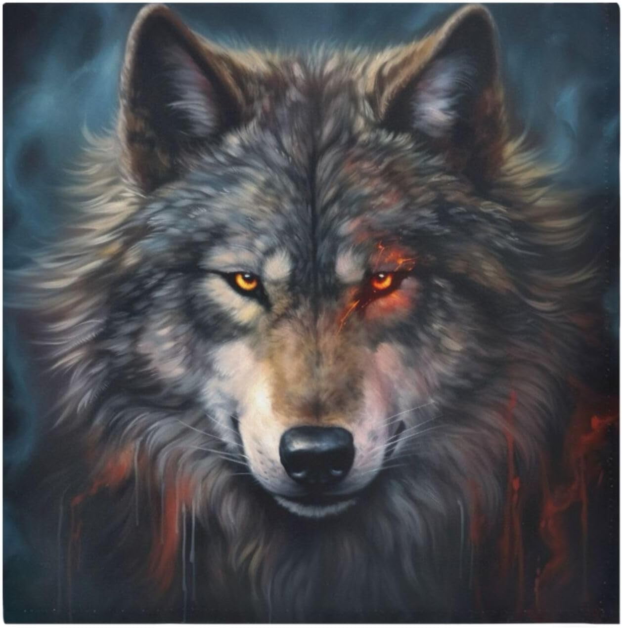 GZHJMY Wolf Cloth Napkins Set of 4,Reusable Washable Polyester Dinner ...