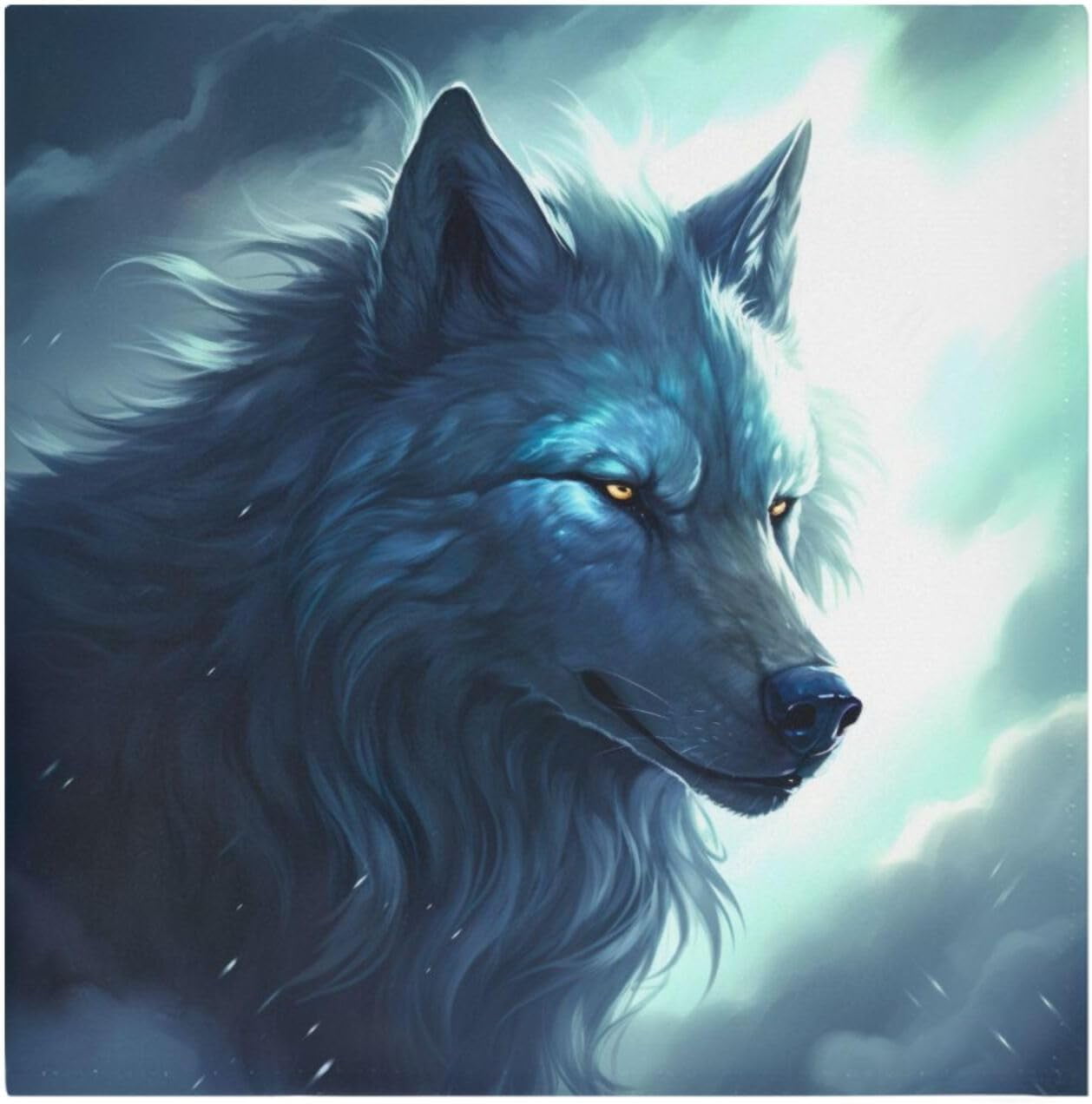 GZHJMY Wolf Cloth Napkins Set of 4,Reusable Washable Polyester Dinner ...