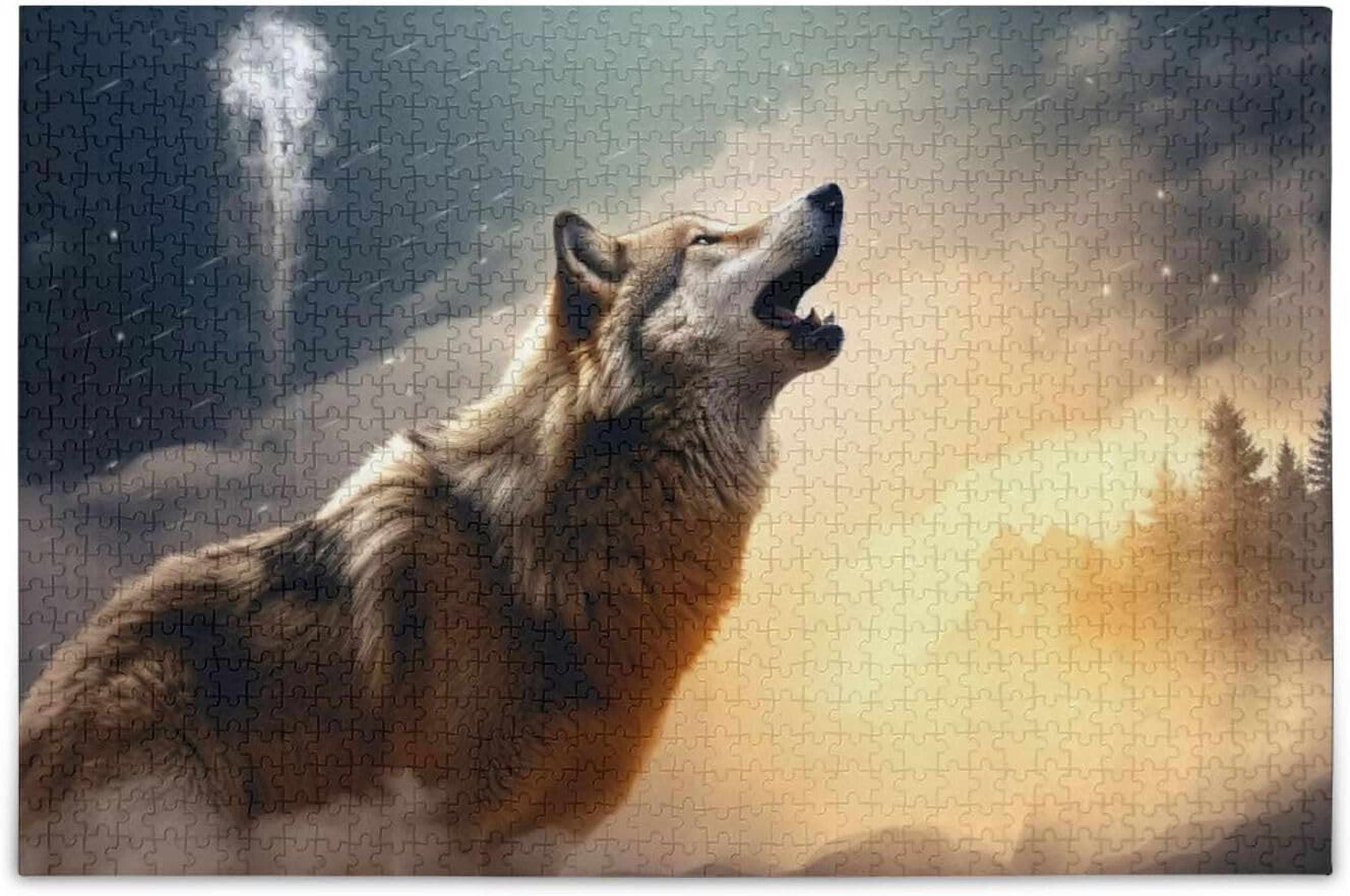 GZHJMY Wolf Jigsaw Puzzles for Adults 500 Pieces,Decompression ...
