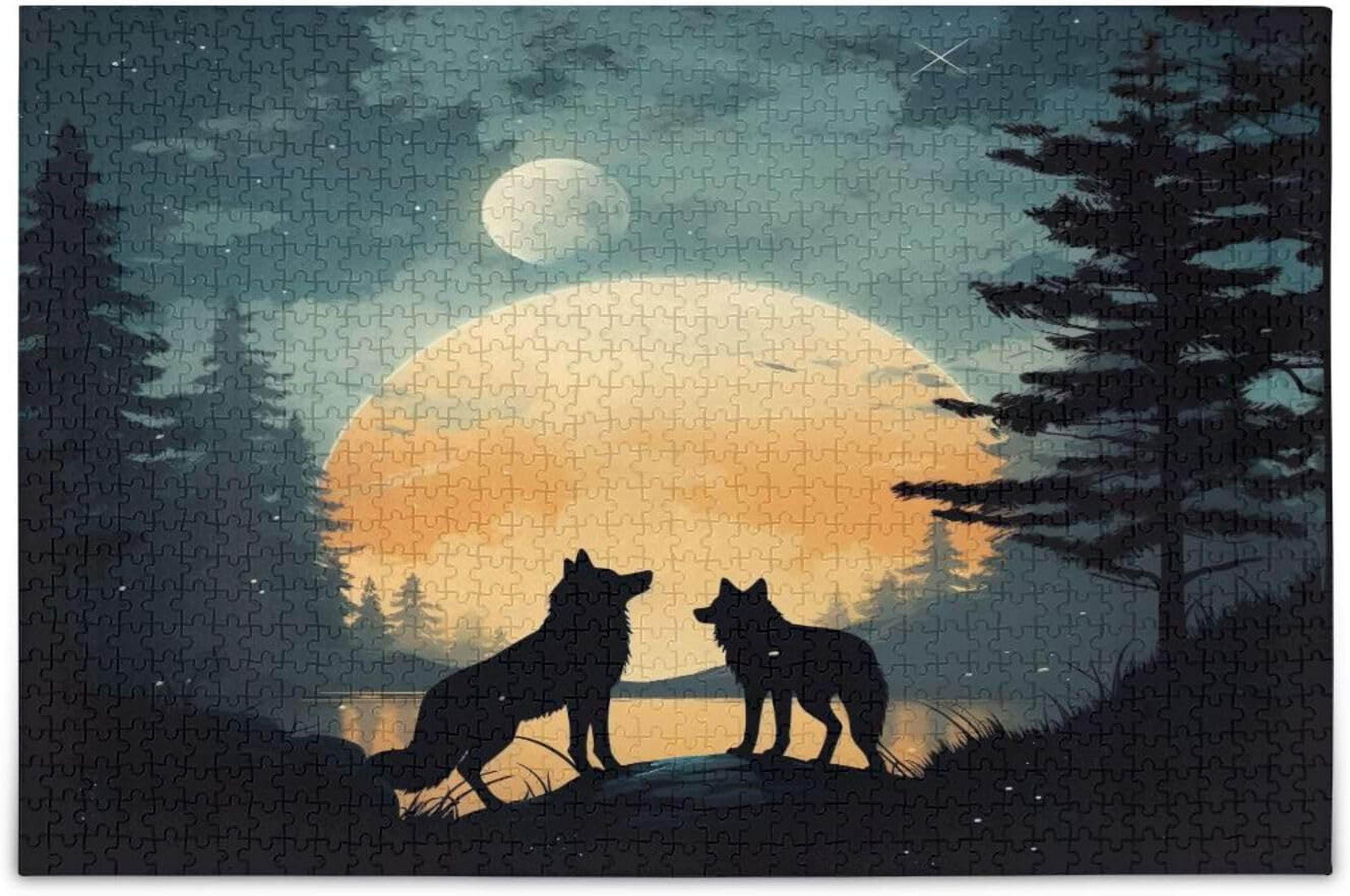 GZHJMY Wolf Jigsaw Puzzles for Adults 500 Pieces,Decompression ...
