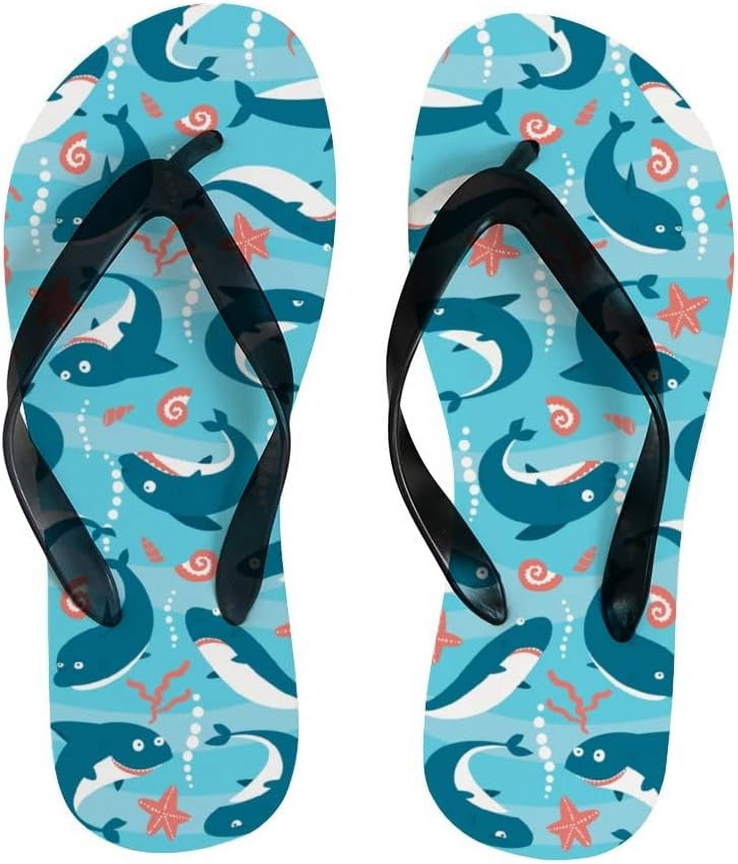 GZHJMY Women Flip Flops Slippers Ocean Sea Shark Summer Starfish ...