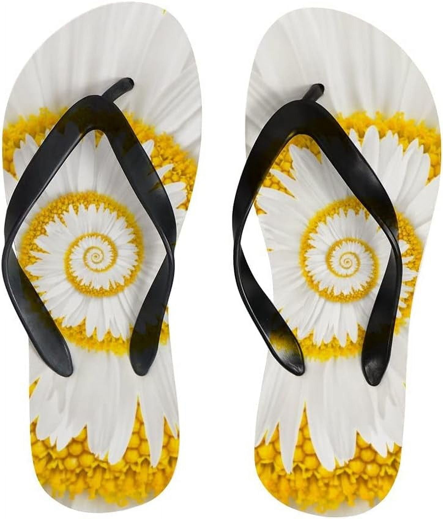 GZHJMY Women Flip Flops Slippers Vintage Floral Sunflowers Mandala ...