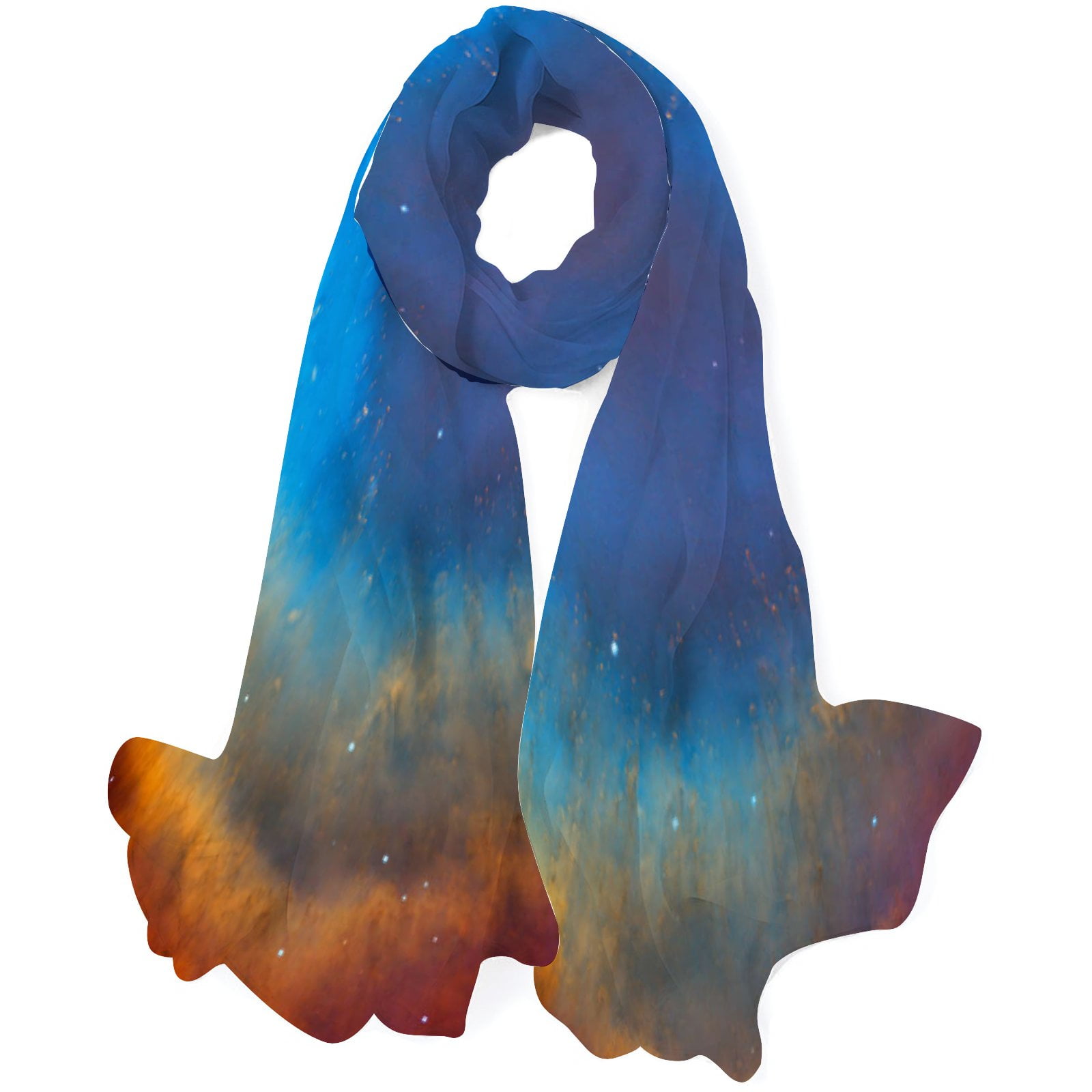 GZHJMY Women Girls Long Silk Scarf, Deep Space Object Helix Nebula ...