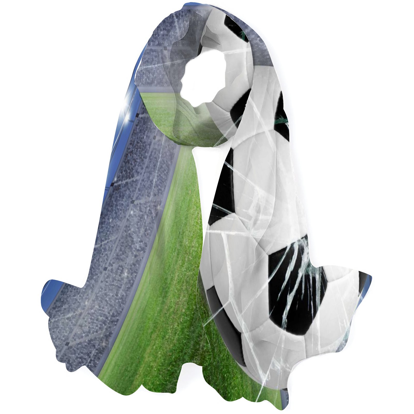 GZHJMY Women Girls Long Silk Scarf, Fly Soccer Summer Lightweight Shawl ...