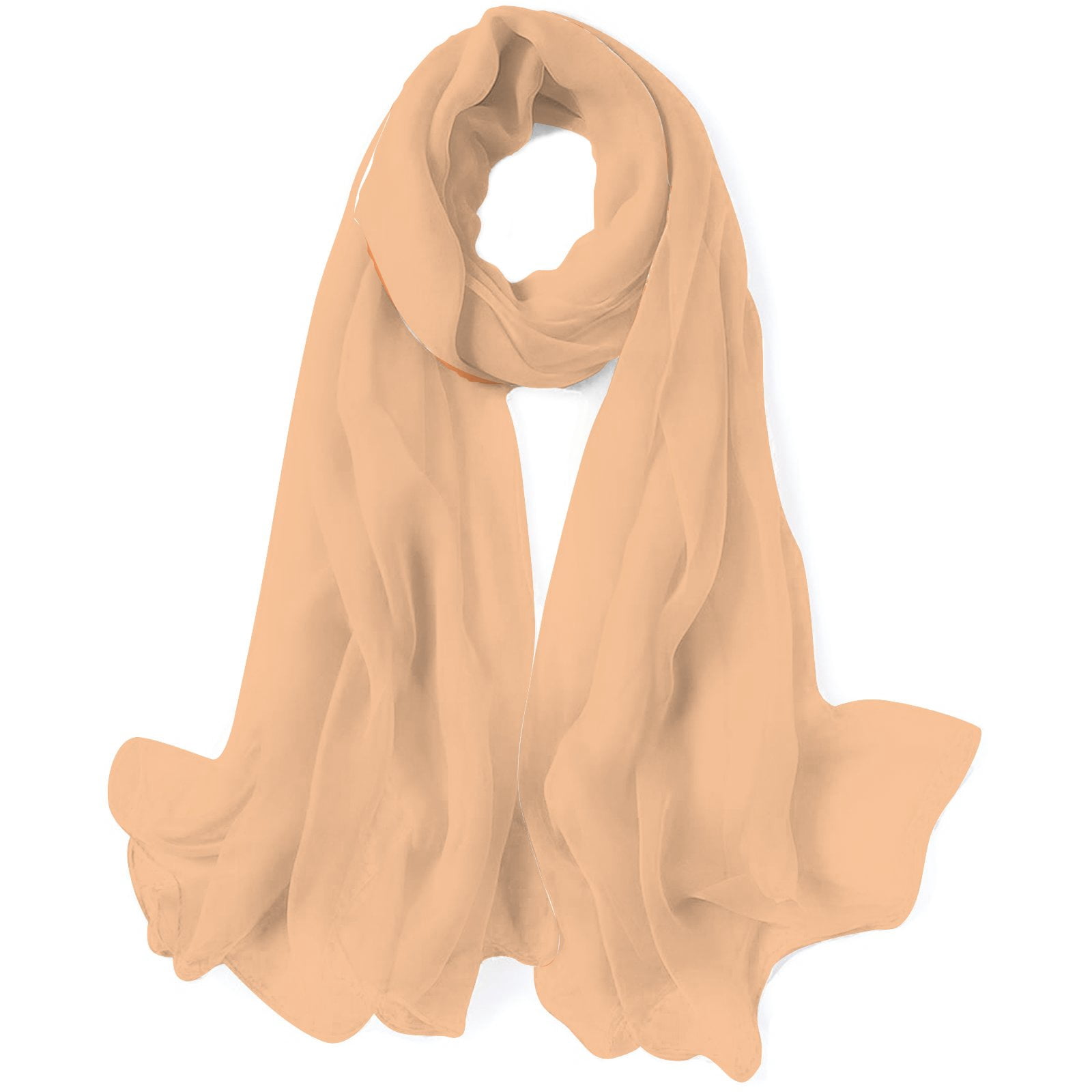 GZHJMY Women Girls Long Silk Scarf, Light Pink Solid Color Summer ...