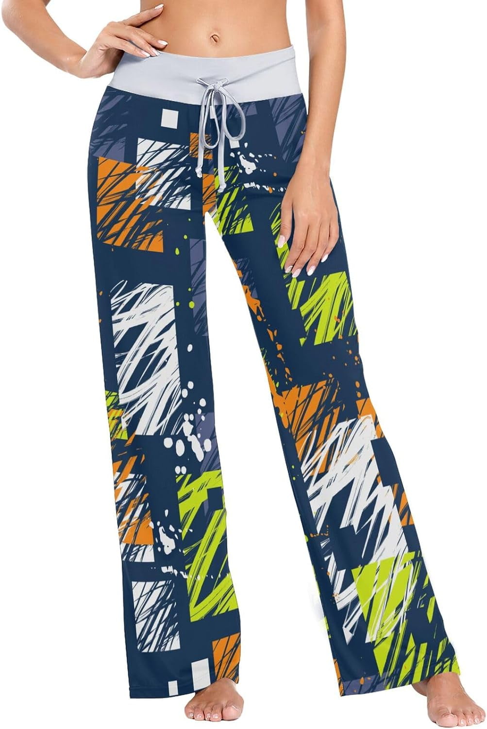 GZHJMY Women's Pajama Pants Abstract Grunge Pattern Comfy Stretch ...