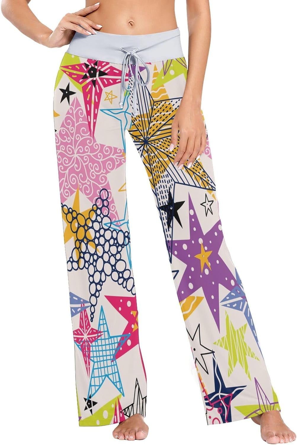 GZHJMY Women's Pajama Pants Colorful Stars Comfy Stretch Sleepwear ...