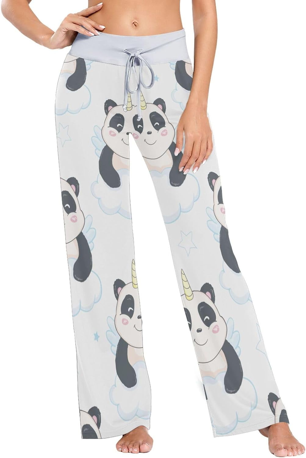 GZHJMY Women's Pajama Pants Cute Panda Bear Comfy Stretch Sleepwear ...
