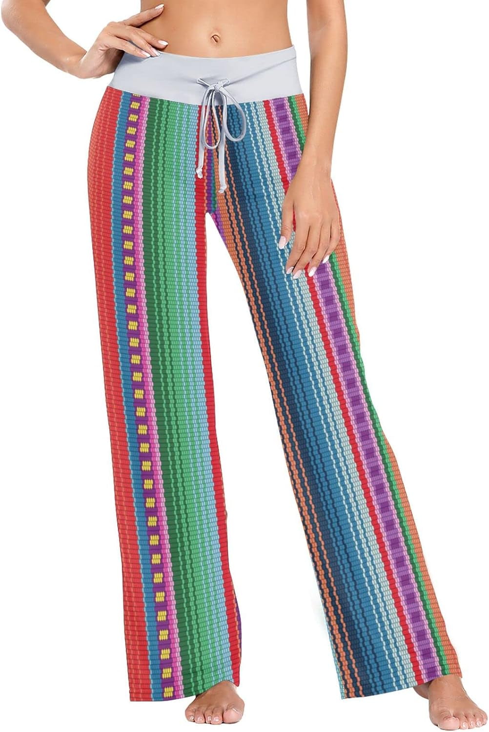 GZHJMY Women's Pajama Pants Mexican Serape Blanket Stripes Comfy ...