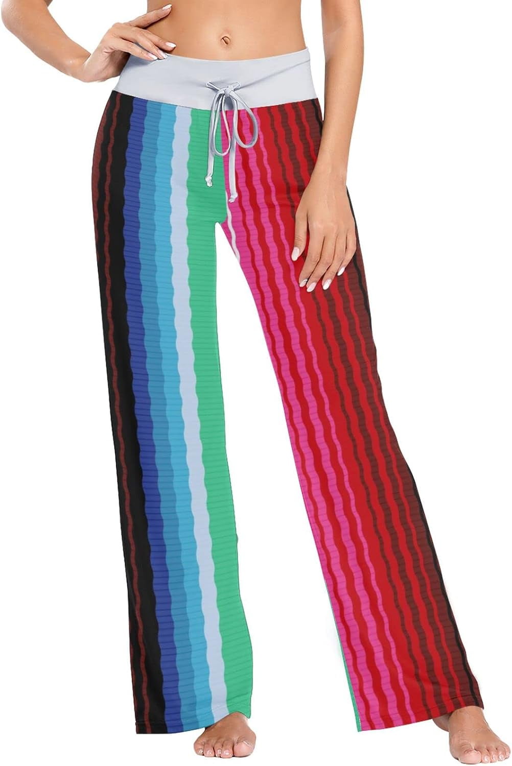 GZHJMY Women's Pajama Pants Mexican Serape Blanket Stripes Comfy ...