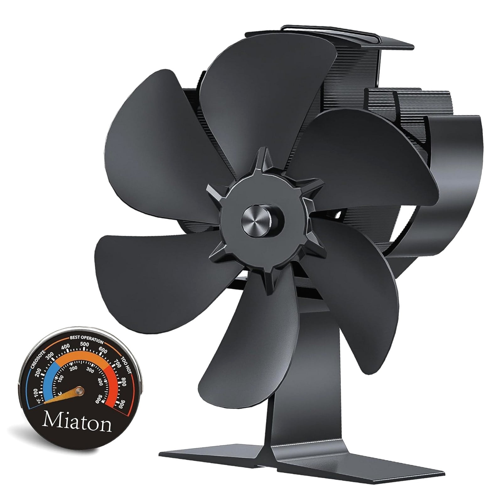 GZHJMY Wood Stove Fan Powered | Non Electric Activated Fan for Wood Burning Stove/Log Burner ...