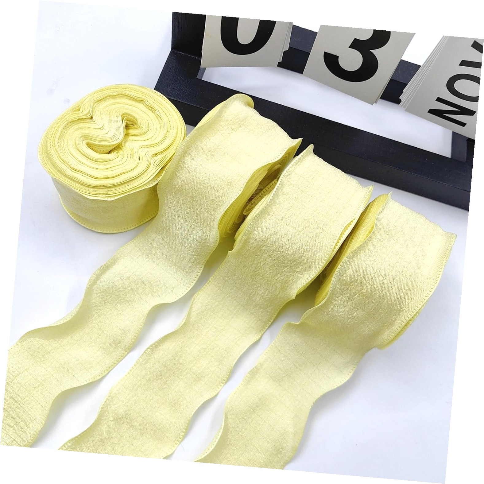 GZHJMY Yellow 4 Rolls Wavy for Craft Sewing, 1.5 Inch Width, 40 Yards ...