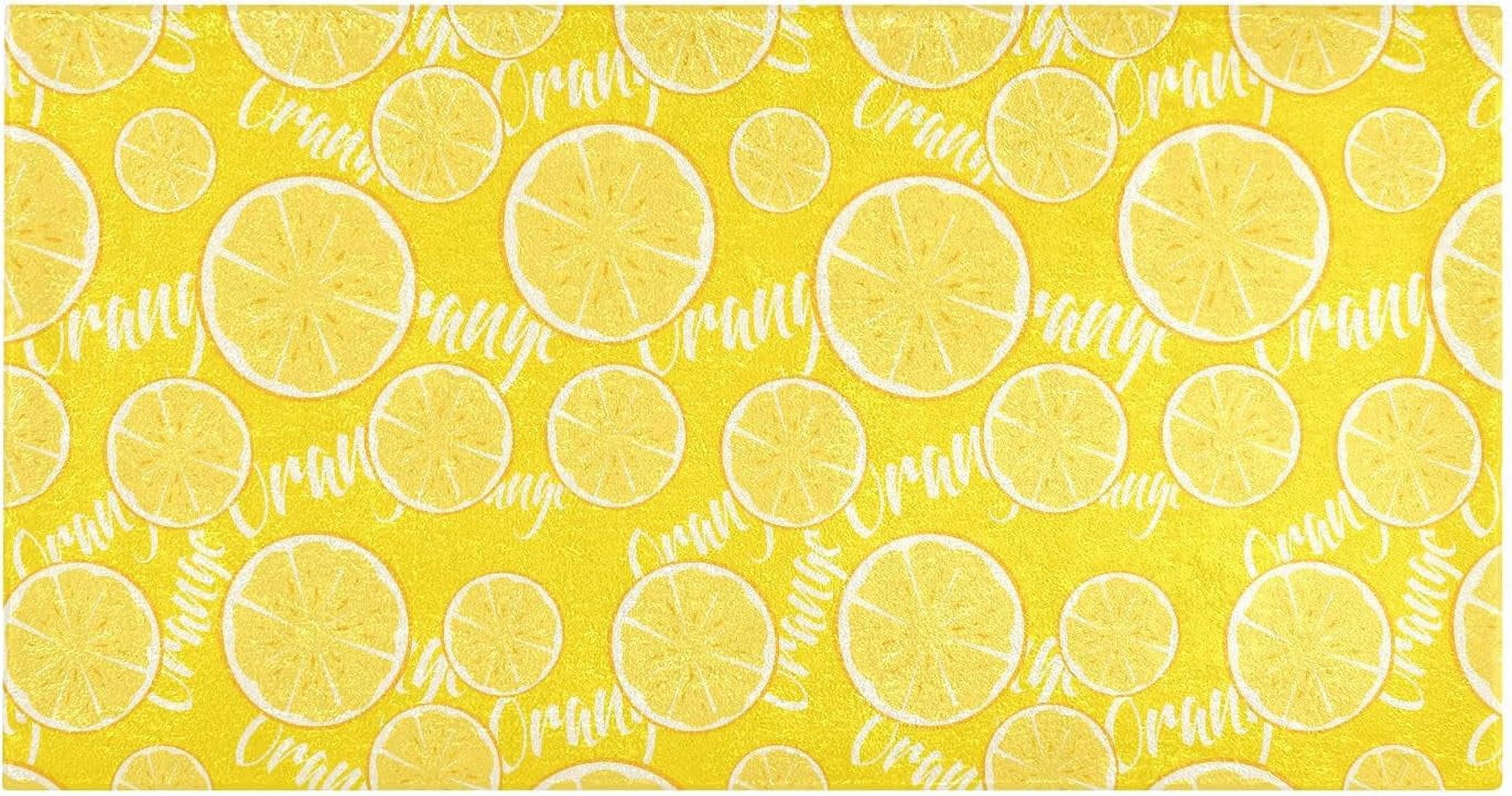 GZHJMY Yellow Slices Lemon Bathroom Rugs Floor Mats Non-Slip Soft ...