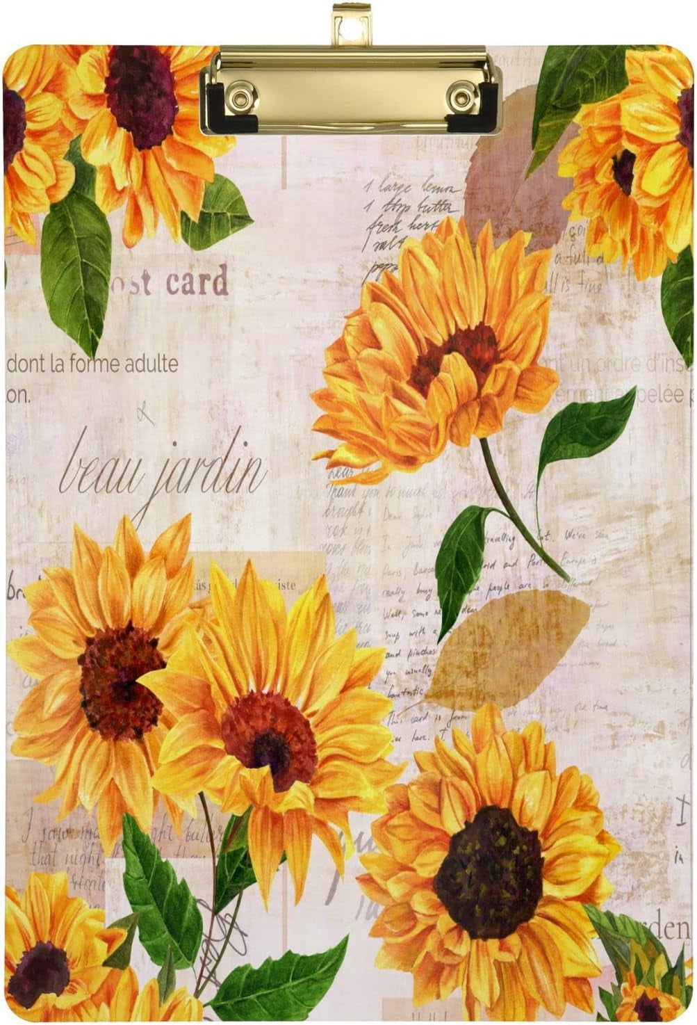 GZHJMY Yellow Sunflower Clipboard,Standard A4 Letter Size Hardboard ...