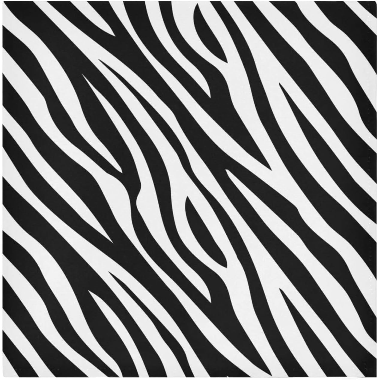 GZHJMY Zebra Print Cloth Napkins Washable Kitchen Table Decor Napkins ...