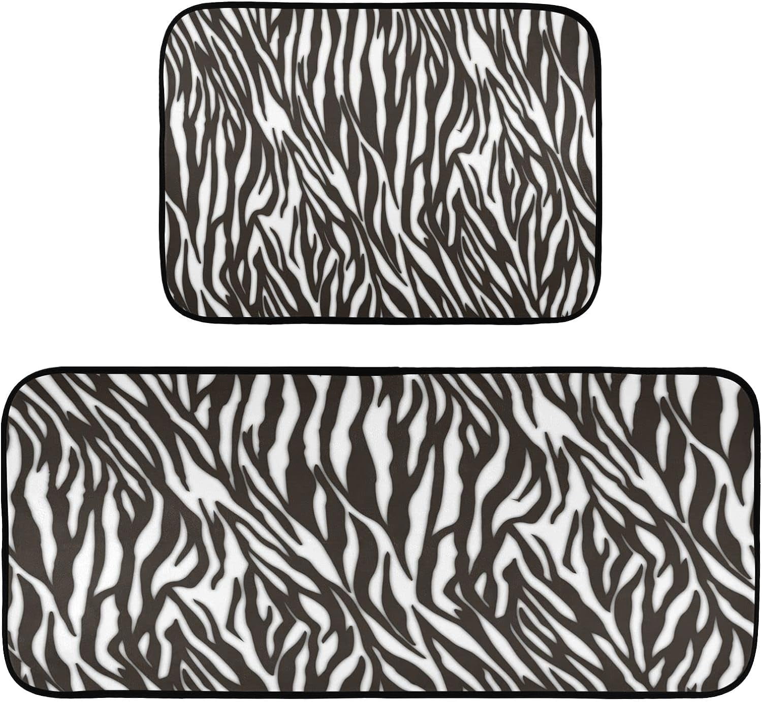 GZHJMY Zebra Stripe Pattern Anti Fatigue Mats for Kitchen Floor,Set of ...