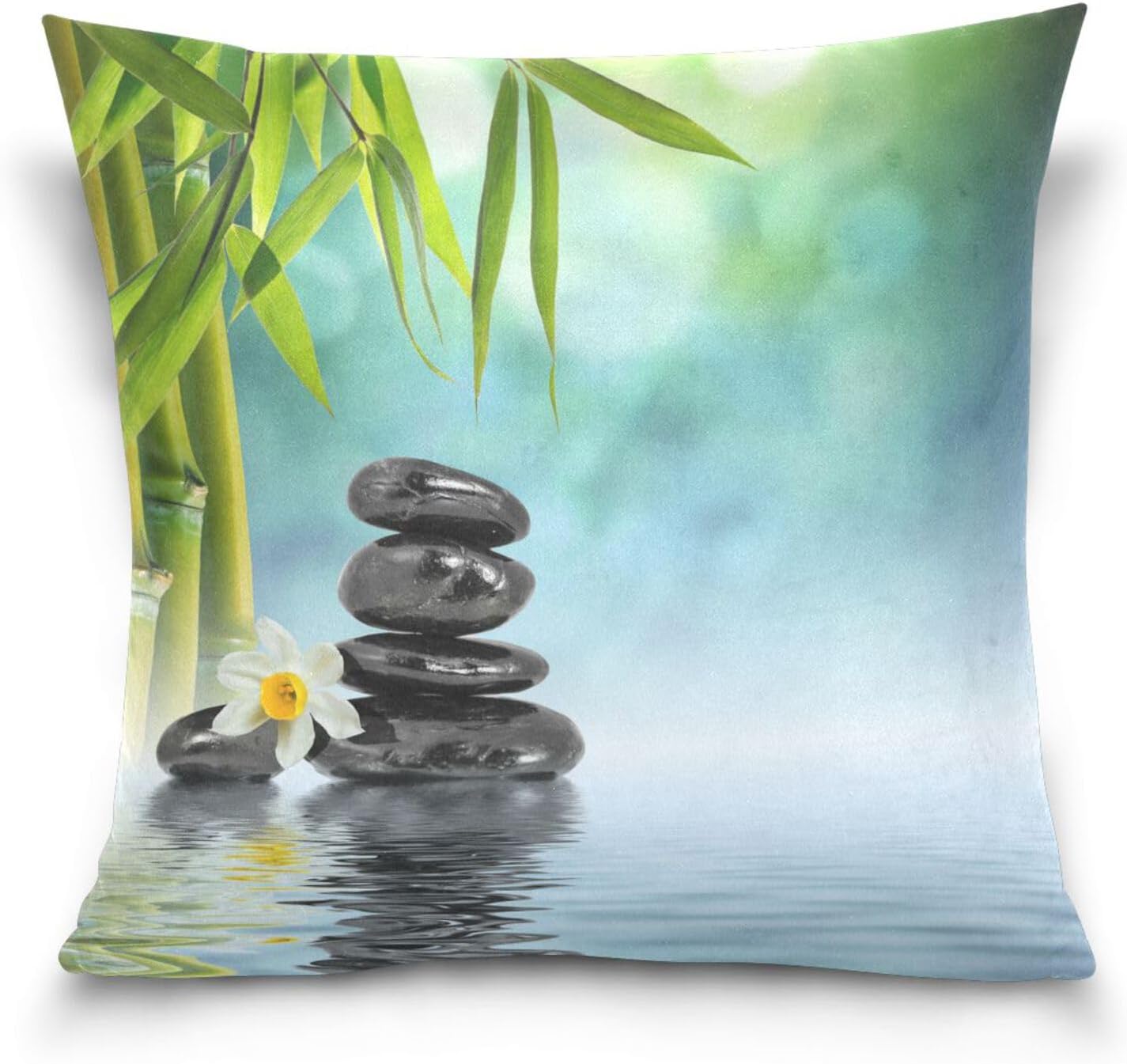 GZHJMY Zen Garden Throw Pillow Cover 20 x 20 Inch, Soft Square Cushion ...