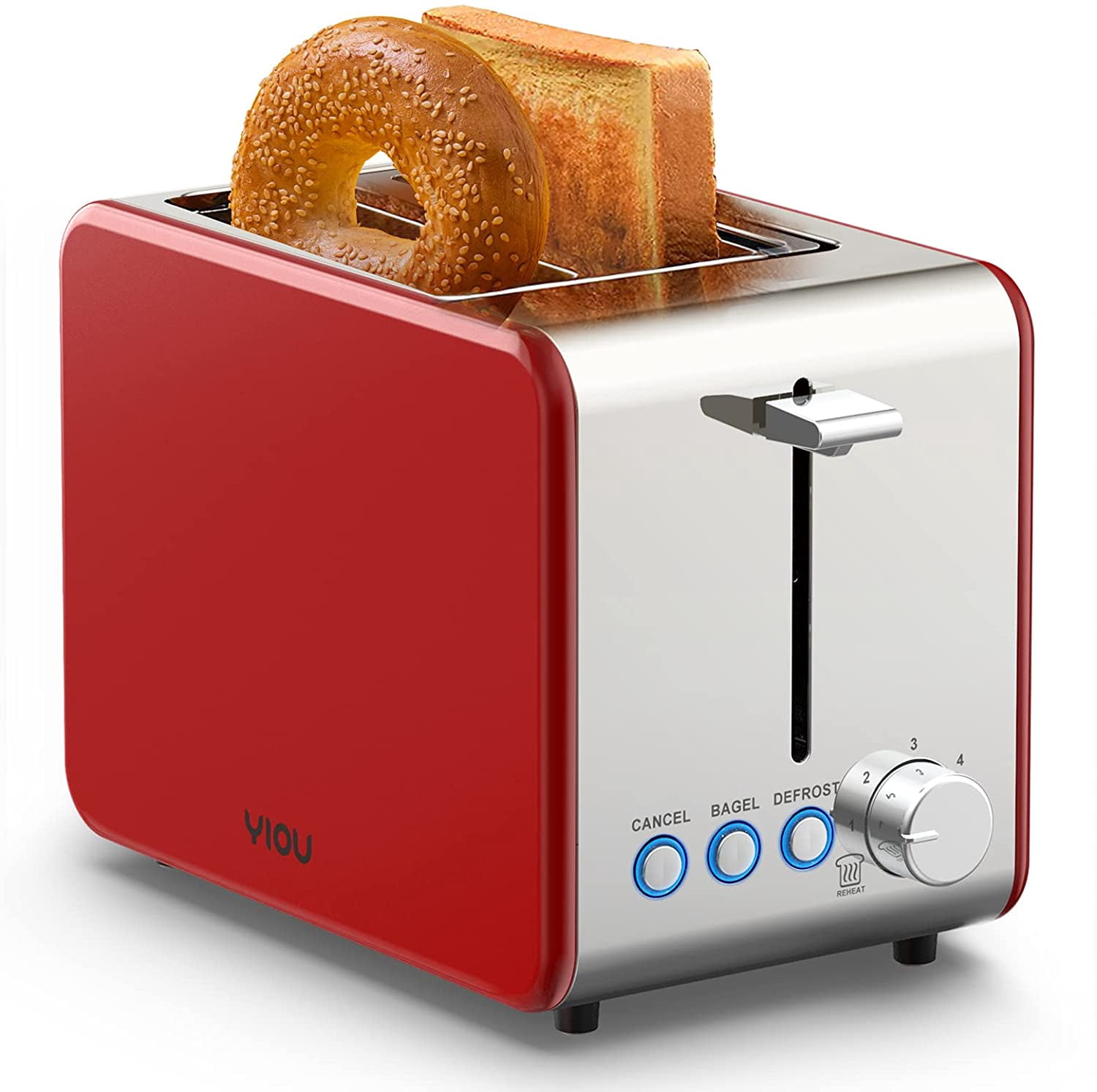 GZHJMY ster 2 Slice with Stainless Steel,1.5 Inch Extra Wide Slots，6 ...
