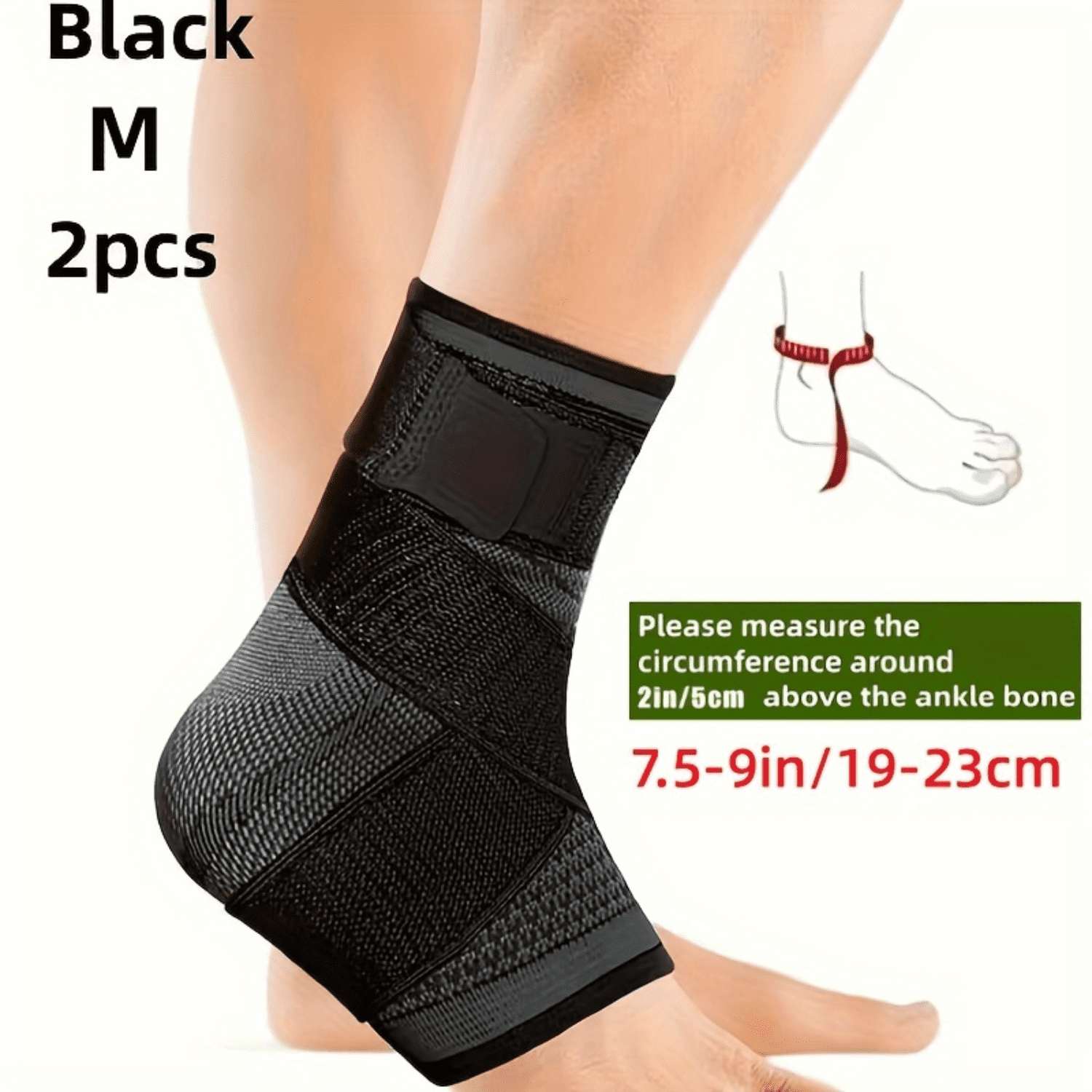 GZHOUFDXINX Breathable and Adjustable 2pcs Ankle Support Wraps ...