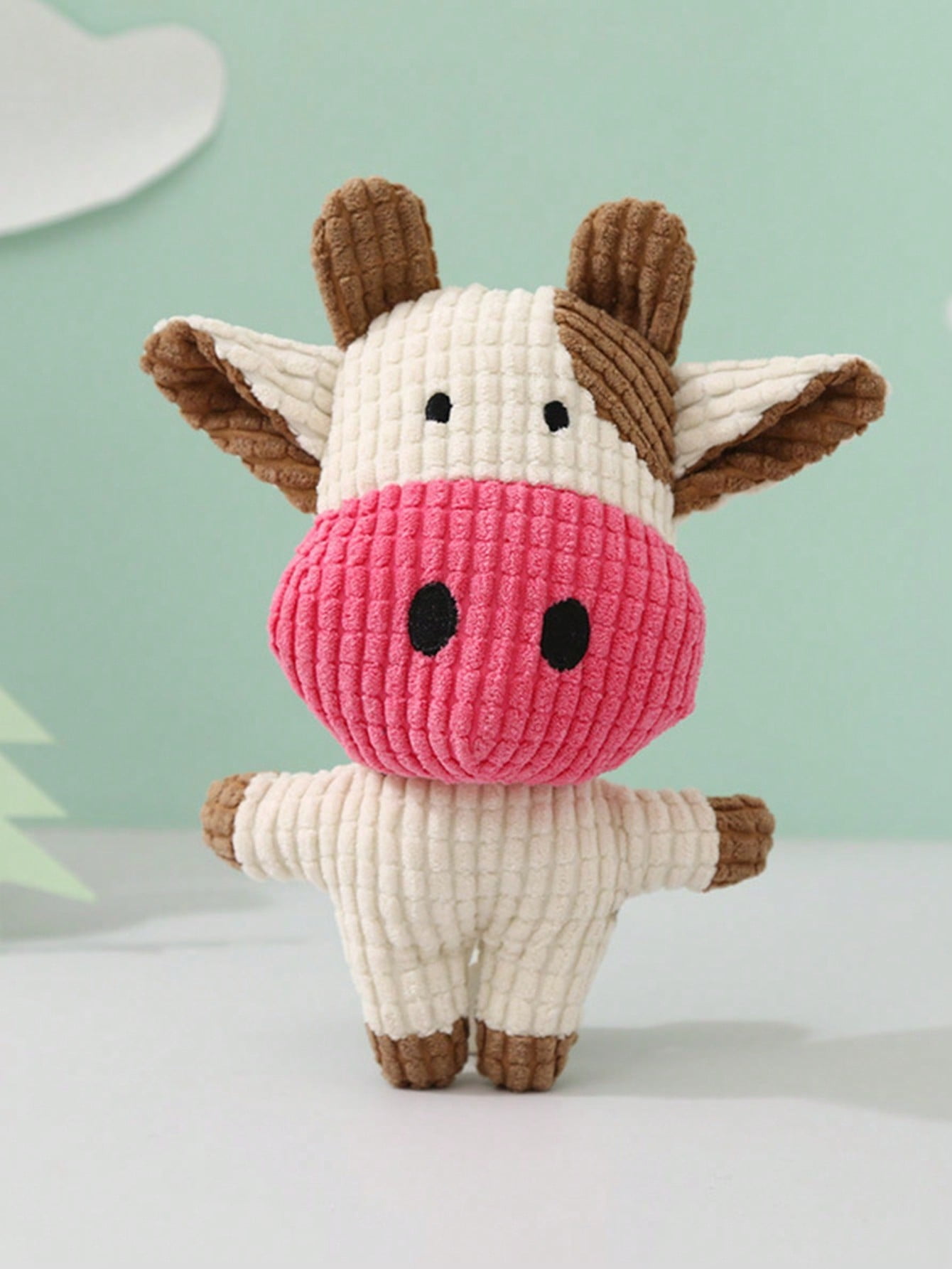 GZHOUFDXINX Interactive and Durable Cow Squeaky Dog Toy for Small and ...