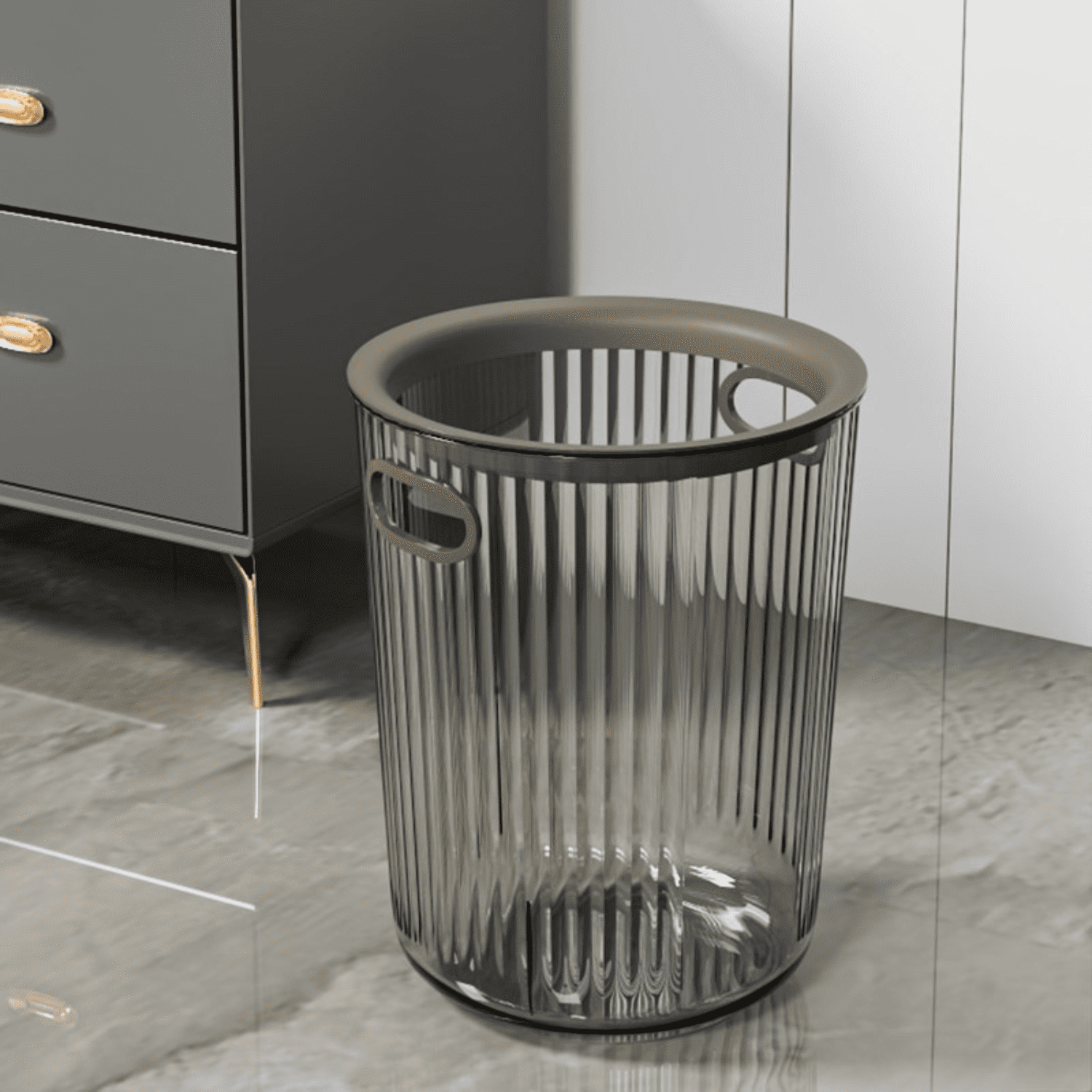 GZHOUFDXINX Non-Slip Plastic Kitchen Trash Can with Lidless Open Design ...